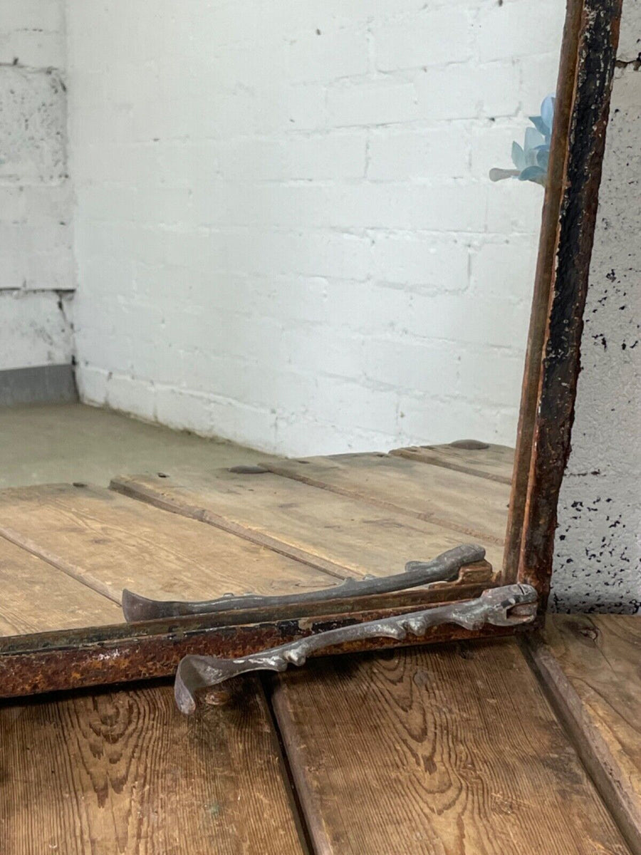Vintage Reclaimed Industrial Cast Wrought Iron Metal Window Frame Gard ...