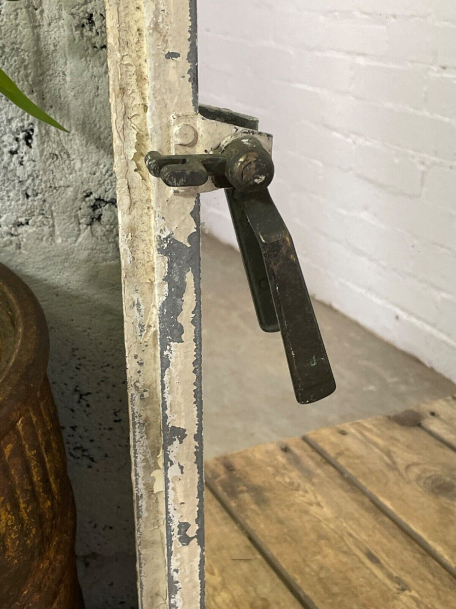 Vintage Reclaimed Industrial Cast Wrougt Iron Metal Window Frame Garde ...