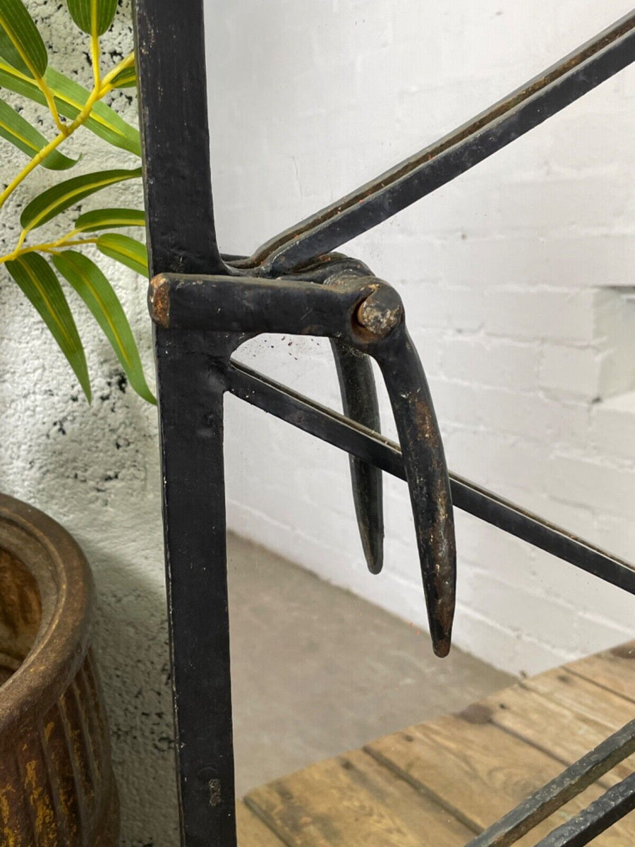 Vintage Reclaimed Industrial Cast Wrougt Iron Metal Window Frame Garde ...