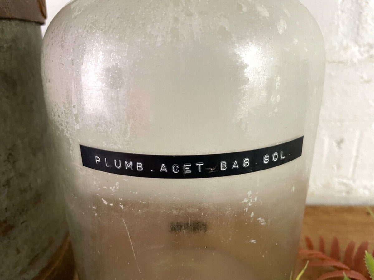 Large Antique Vintage Glass Apothecary Pharmacy Laboratory Chemist Sho ...